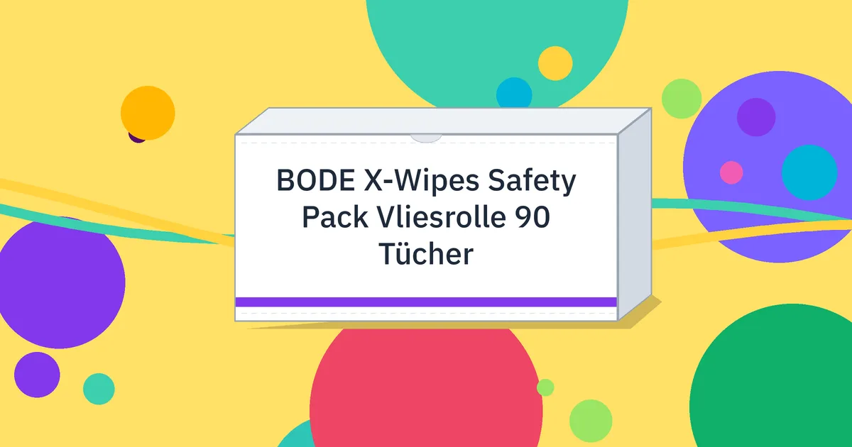 Symbolbild: Packung mit der Aufschrift BODE X-Wipes Safety Pack Vliesrolle 90 Tücher (PZN 14441972) – Verfügbarkeit und Bezug in Apotheken in Frankfurt am Main