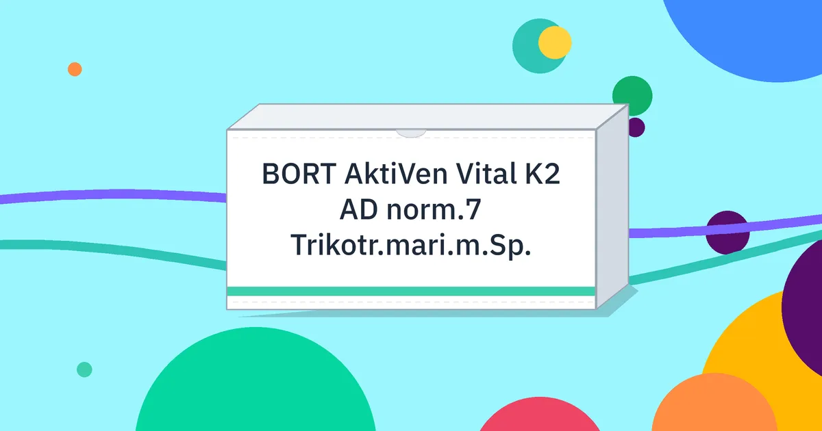Symbolbild: Packung mit der Aufschrift BORT AktiVen Vital K2 AD norm.7 Trikotr.mari.m.Sp. (PZN 13727867) – Verfügbarkeit und Bezug in Apotheken in Frankfurt am Main
