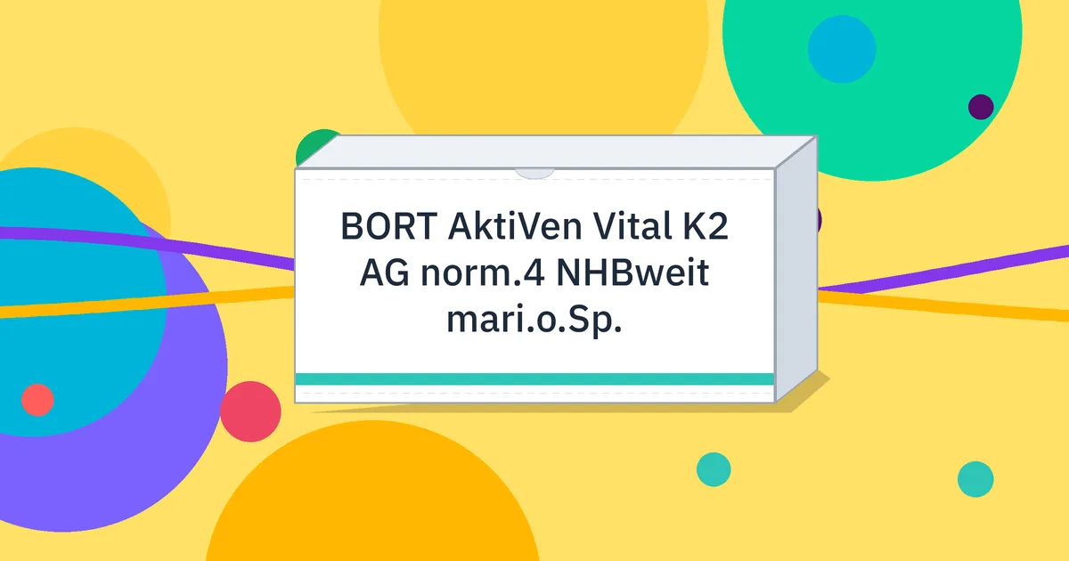 Symbolbild: Packung mit der Aufschrift BORT AktiVen Vital K2 AG norm.4 NHBweit mari.o.Sp. (PZN 13732963) – Verfügbarkeit und Bezug in Apotheken in Frankfurt am Main