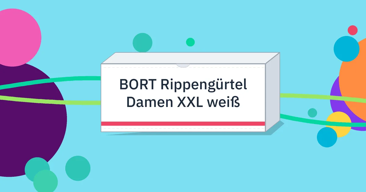 Symbolbild: Packung mit der Aufschrift BORT Rippengürtel Damen XXL weiß (PZN 09738894) – Verfügbarkeit und Bezug in Apotheken in Frankfurt am Main
