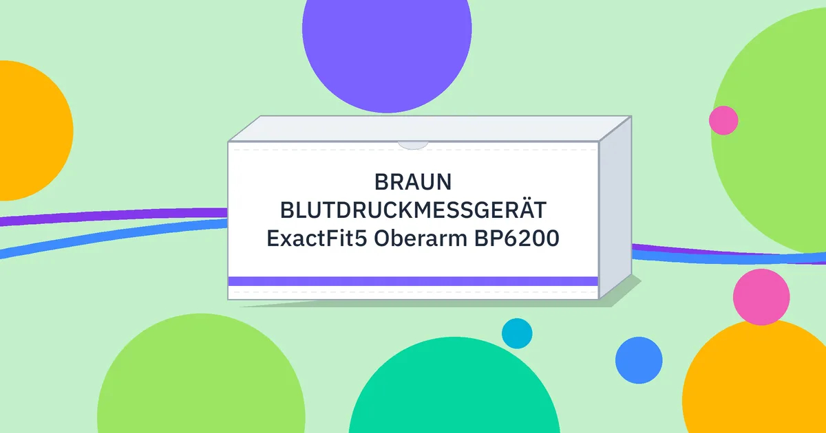 Symbolbild: Packung mit der Aufschrift BRAUN BLUTDRUCKMESSGERÄT ExactFit5 Oberarm BP6200 (PZN 02217666) – Verfügbarkeit und Bezug in Apotheken in Frankfurt am Main