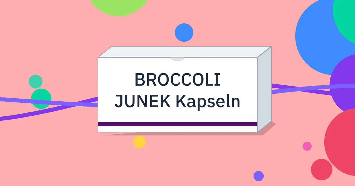 Symbolbild: Packung mit der Aufschrift BROCCOLI JUNEK Kapseln (PZN 00137934) – Verfügbarkeit und Bezug in Apotheken in Frankfurt am Main