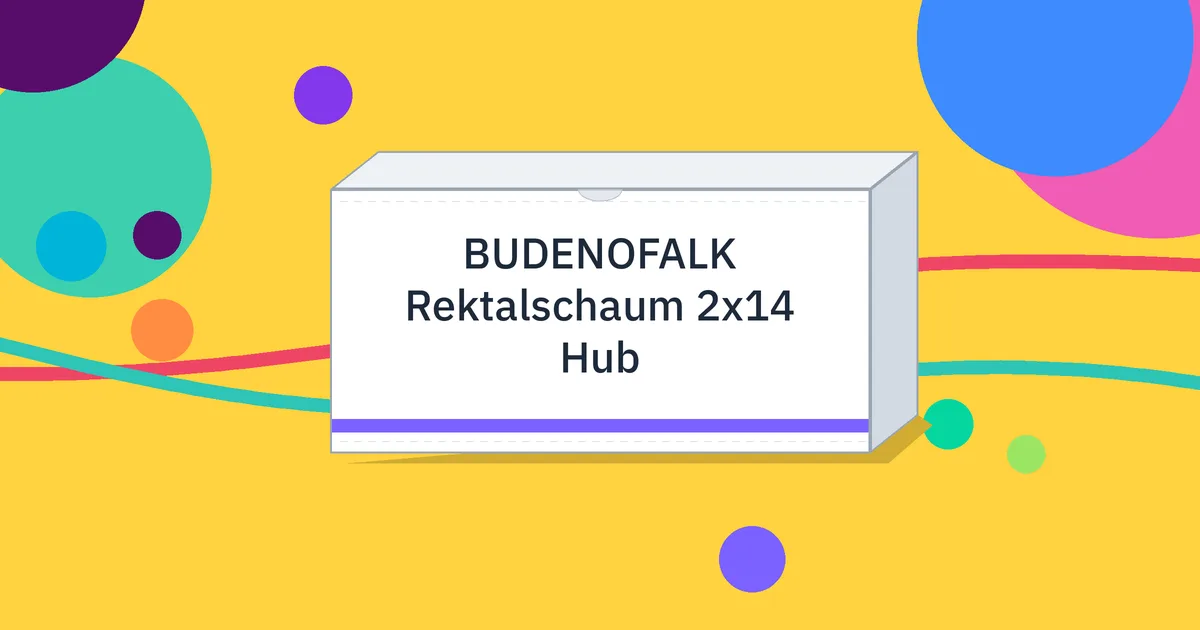 Symbolbild: Packung mit der Aufschrift BUDENOFALK Rektalschaum 2x14 Hub (PZN 19753340) – Verfügbarkeit und Bezug in Apotheken in Frankfurt am Main