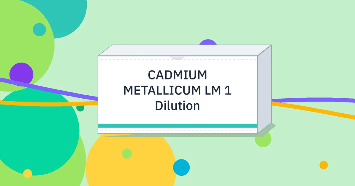 Symbolbild: Packung mit der Aufschrift CADMIUM METALLICUM LM 1 Dilution (PZN 13399920) – Verfügbarkeit und Bezug in Apotheken in Frankfurt am Main