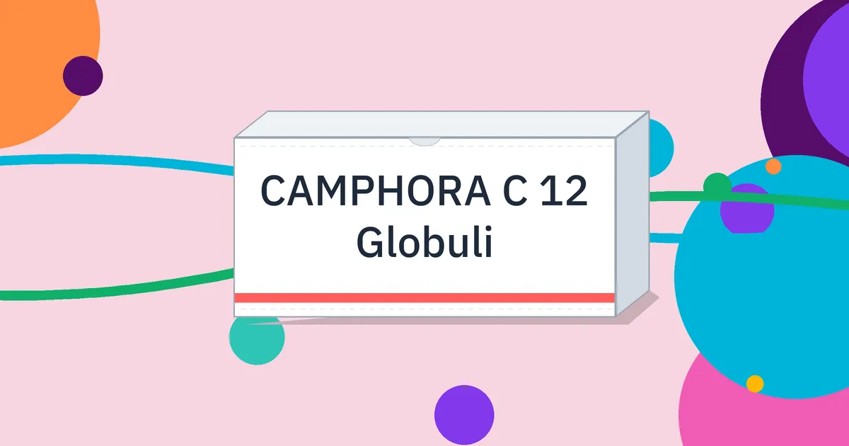 Symbolbild: Packung mit der Aufschrift CAMPHORA C 12 Globuli (PZN 19716149) – Verfügbarkeit und Bezug in Apotheken in Frankfurt am Main
