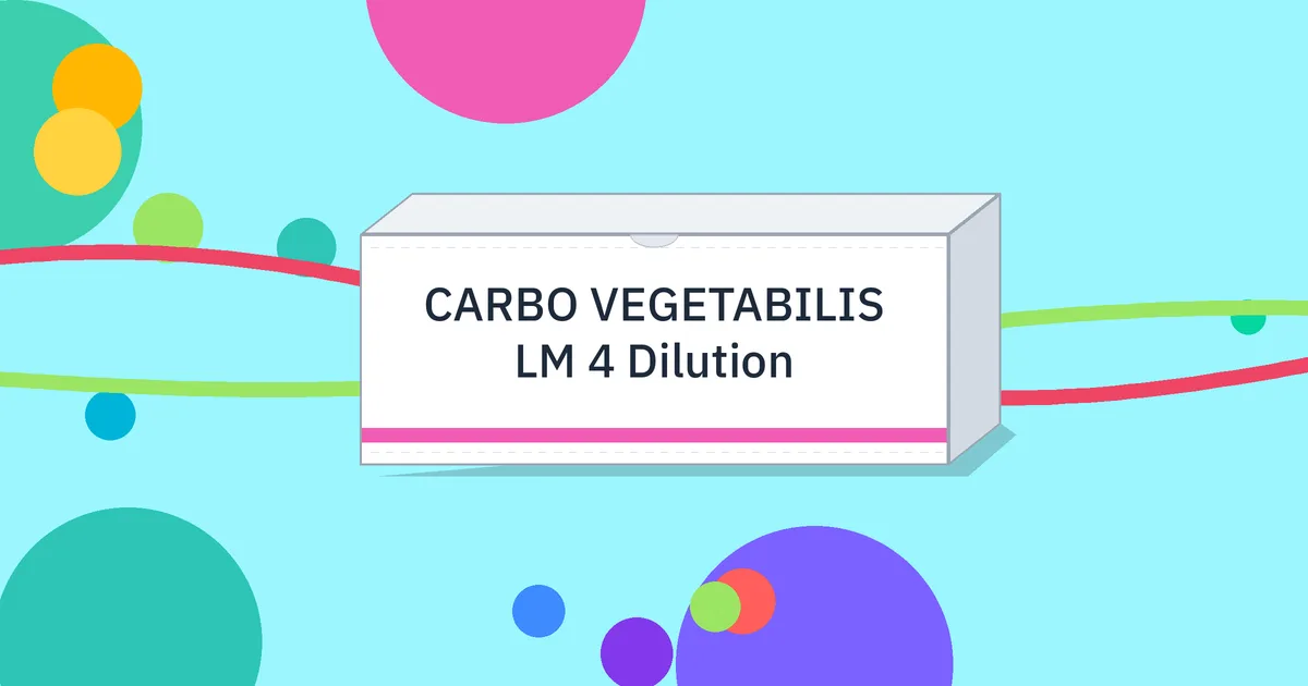 Symbolbild: Packung mit der Aufschrift CARBO VEGETABILIS LM 4 Dilution (PZN 12809416) – Verfügbarkeit und Bezug in Apotheken in Frankfurt am Main