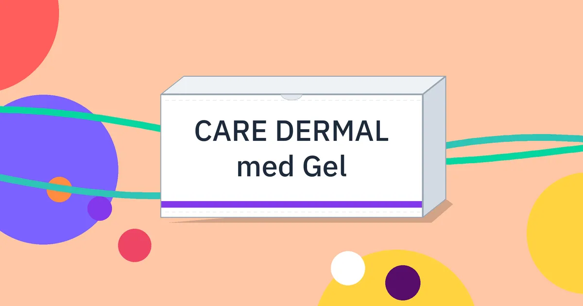 Symbolbild: Packung mit der Aufschrift CARE DERMAL med Gel (PZN 17627401) – Verfügbarkeit und Bezug in Apotheken in Frankfurt am Main