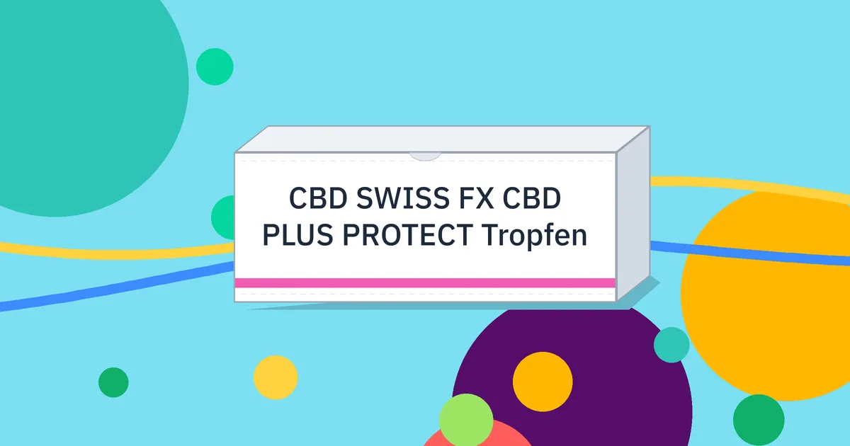 Symbolbild: Packung mit der Aufschrift CBD SWISS FX CBD PLUS PROTECT Tropfen (PZN 17901931) – Verfügbarkeit und Bezug in Apotheken in Frankfurt am Main