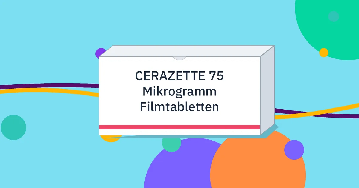 Symbolbild: Packung mit der Aufschrift CERAZETTE 75 Mikrogramm Filmtabletten (PZN 04216889) – Verfügbarkeit und Bezug in Apotheken in Frankfurt am Main