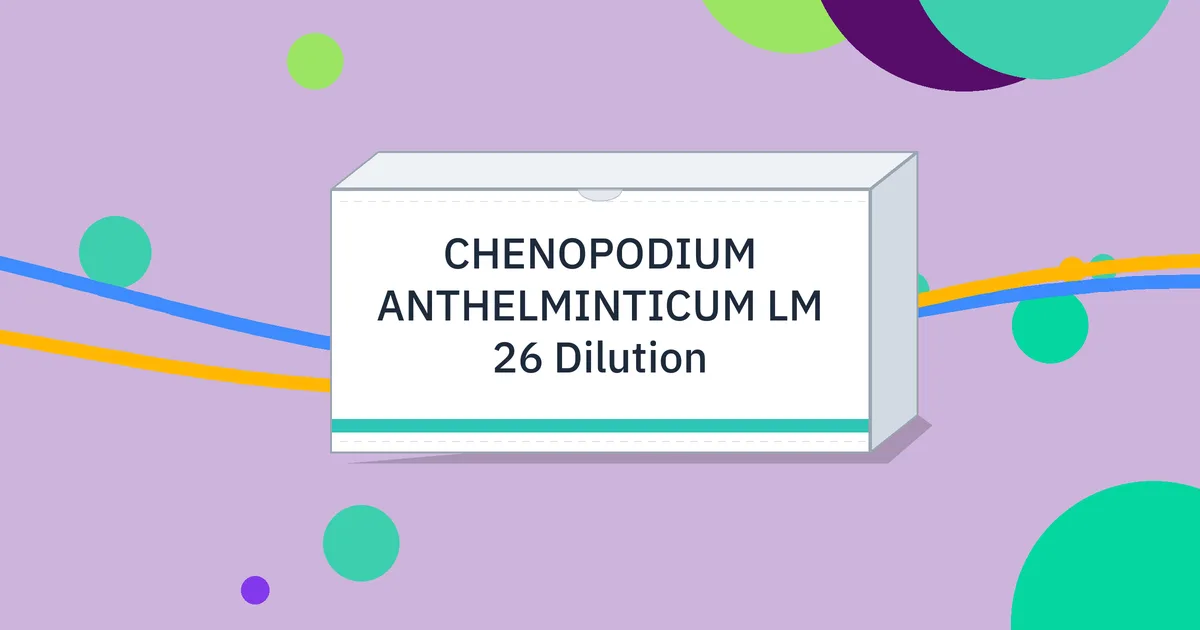Symbolbild: Packung mit der Aufschrift CHENOPODIUM ANTHELMINTICUM LM 26 Dilution (PZN 13440999) – Verfügbarkeit und Bezug in Apotheken in Frankfurt am Main