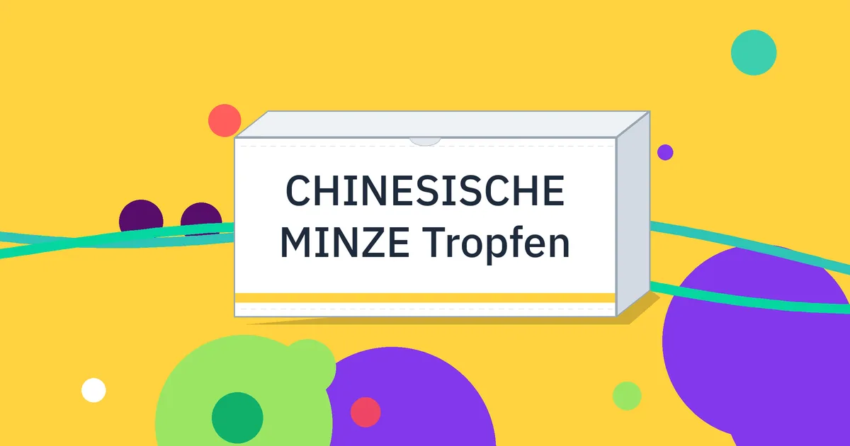 Symbolbild: Packung mit der Aufschrift CHINESISCHE MINZE Tropfen (PZN 19141074) – Verfügbarkeit und Bezug in Apotheken in Frankfurt am Main