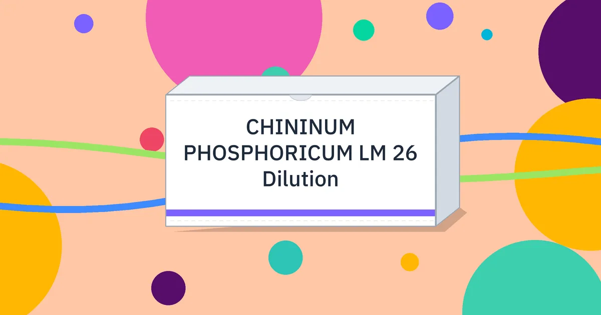 Symbolbild: Packung mit der Aufschrift CHININUM PHOSPHORICUM LM 26 Dilution (PZN 15867265) – Verfügbarkeit und Bezug in Apotheken in Frankfurt am Main