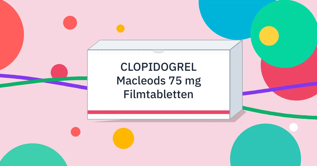 Symbolbild: Packung mit der Aufschrift CLOPIDOGREL Macleods 75 mg Filmtabletten (PZN 18337504) – Verfügbarkeit und Bezug in Apotheken in Frankfurt am Main
