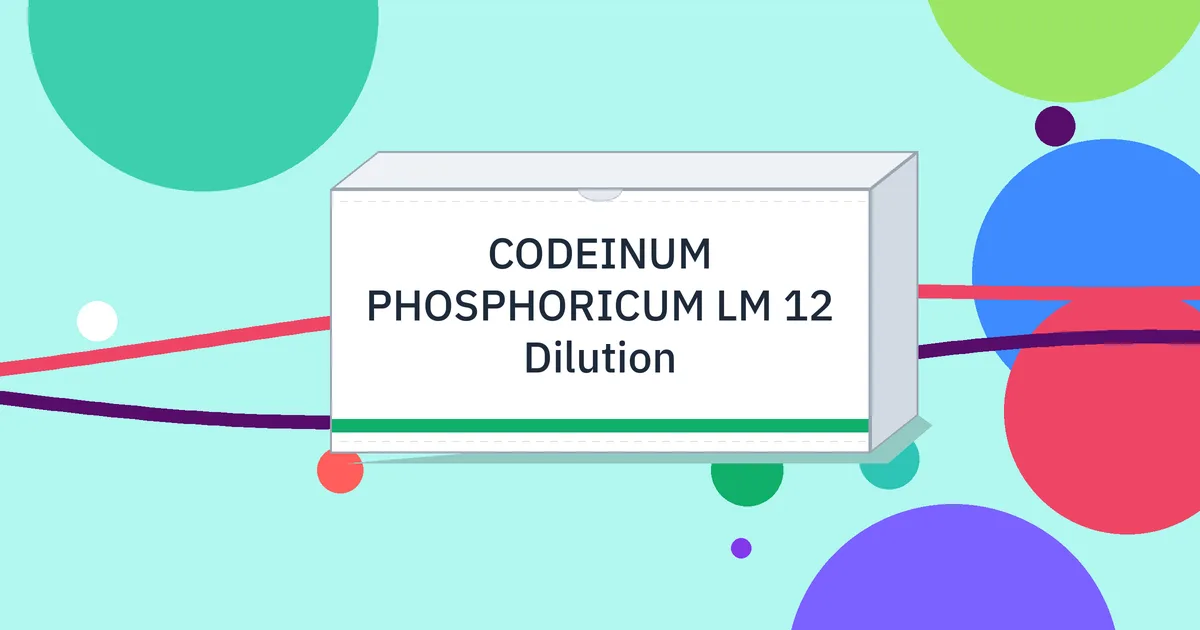 Symbolbild: Packung mit der Aufschrift CODEINUM PHOSPHORICUM LM 12 Dilution (PZN 12829962) – Verfügbarkeit und Bezug in Apotheken in Frankfurt am Main