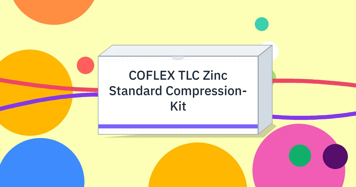 Symbolbild: Packung mit der Aufschrift COFLEX TLC Zinc Standard Compression-Kit (PZN 17558522) – Verfügbarkeit und Bezug in Apotheken in Frankfurt am Main