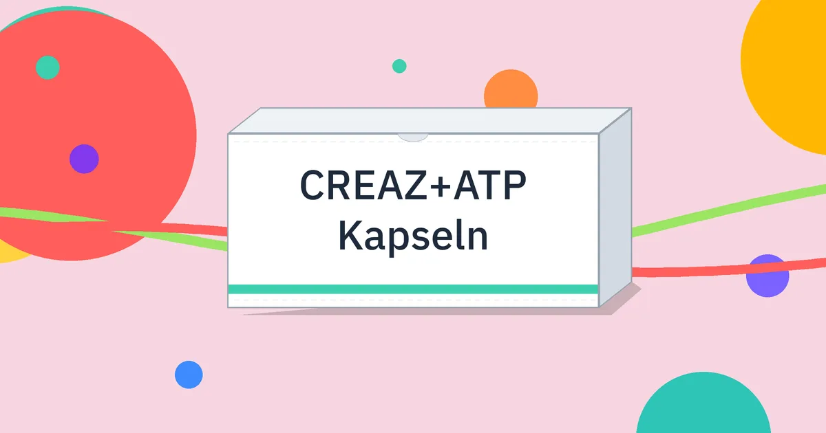 Symbolbild: Packung mit der Aufschrift CREAZ+ATP Kapseln (PZN 13349537) – Verfügbarkeit und Bezug in Apotheken in Frankfurt am Main