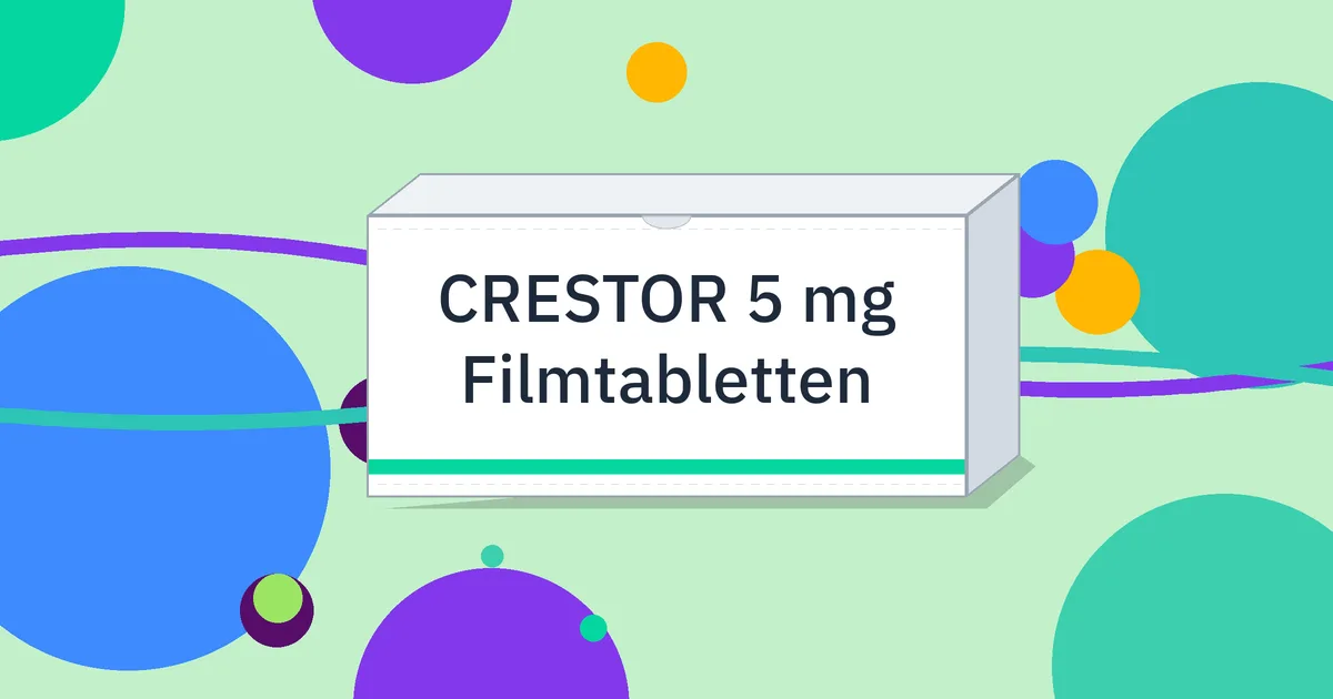 Symbolbild: Packung mit der Aufschrift CRESTOR 5 mg Filmtabletten (PZN 06149602) – Verfügbarkeit und Bezug in Apotheken in Frankfurt am Main