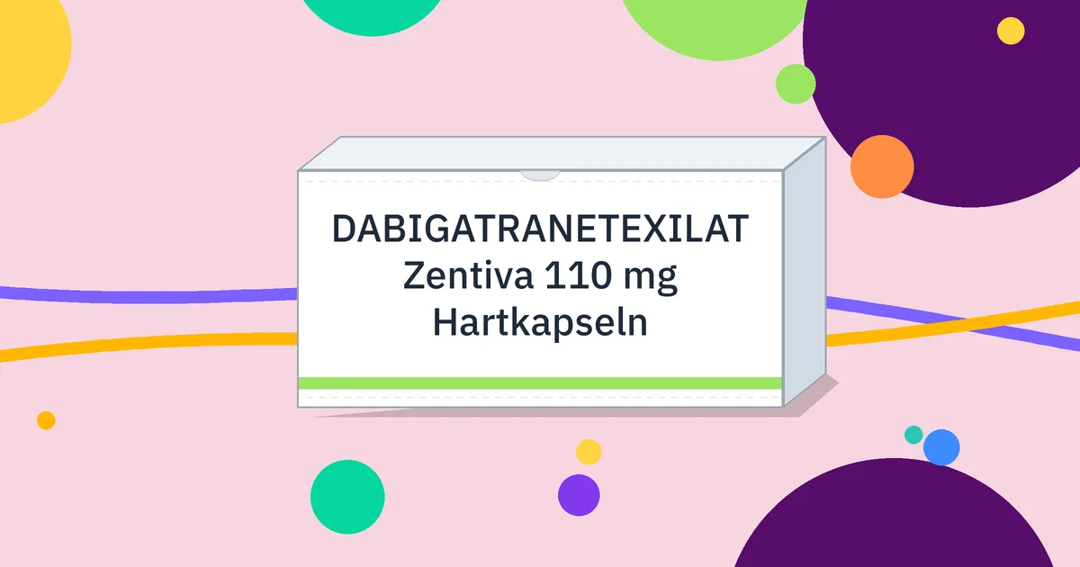 Symbolbild: Packung mit der Aufschrift DABIGATRANETEXILAT Zentiva 110 mg Hartkapseln (PZN 19102192) – Verfügbarkeit und Bezug in Apotheken in Frankfurt am Main