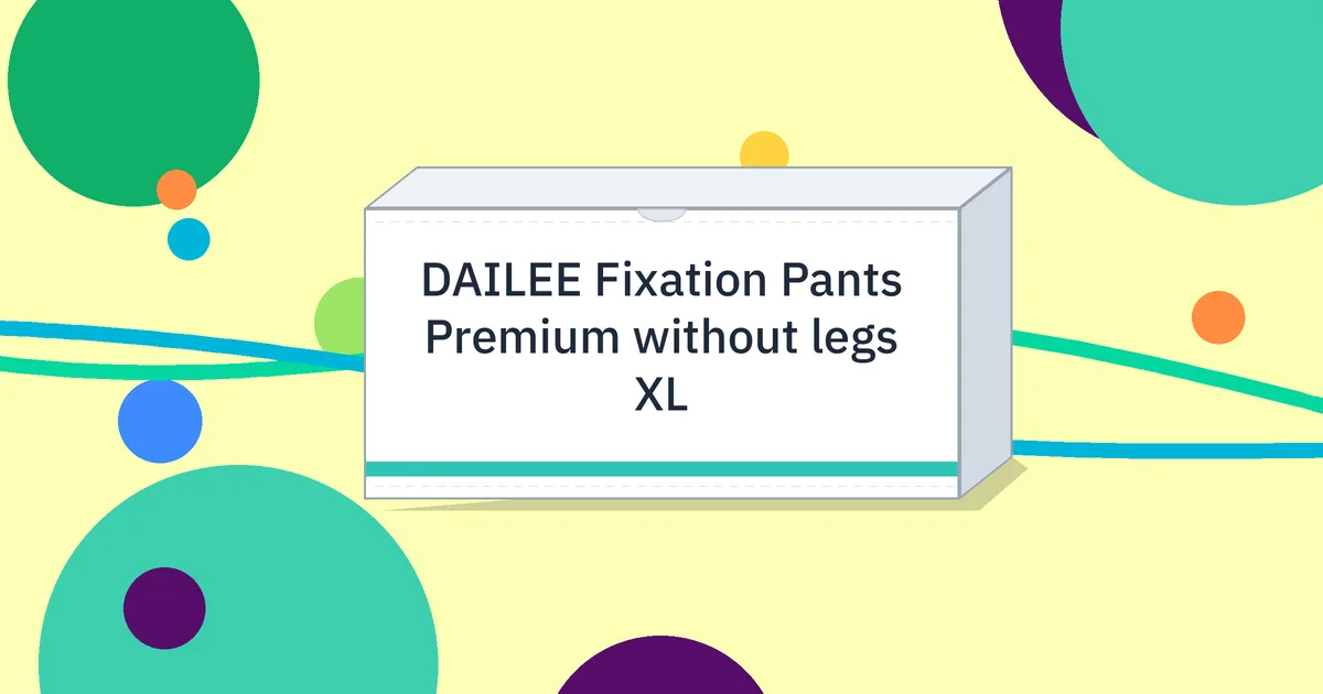Symbolbild: Packung mit der Aufschrift DAILEE Fixation Pants Premium without legs XL (PZN 13828485) – Verfügbarkeit und Bezug in Apotheken in Frankfurt am Main