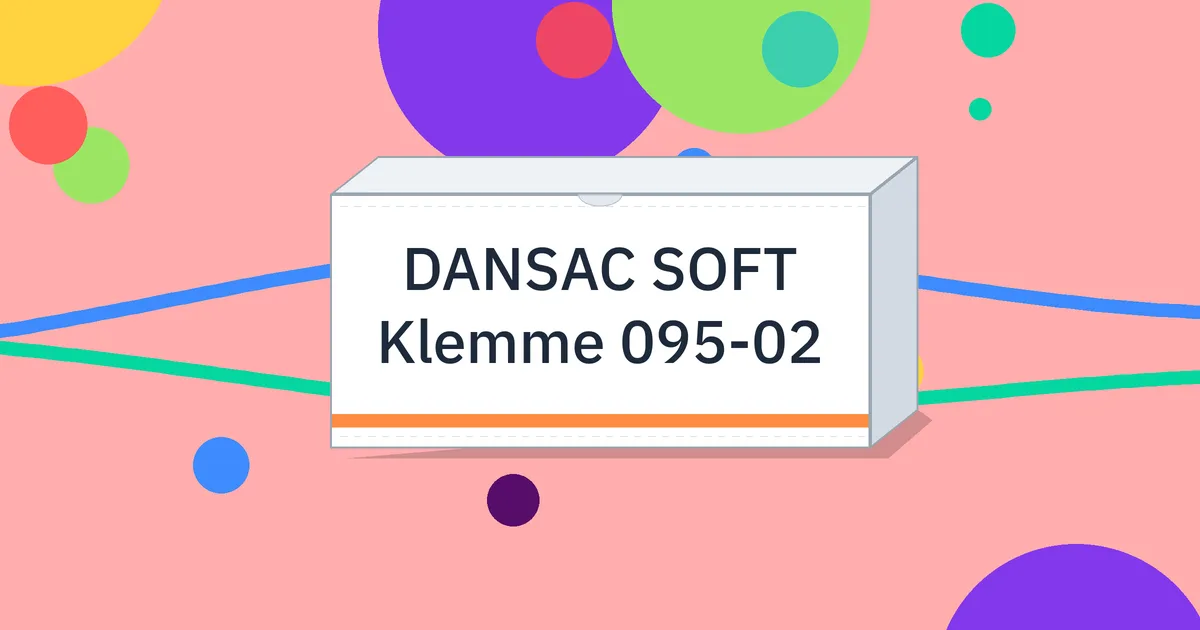 Symbolbild: Packung mit der Aufschrift DANSAC SOFT Klemme 095-02 (PZN 01066107) – Verfügbarkeit und Bezug in Apotheken in Frankfurt am Main