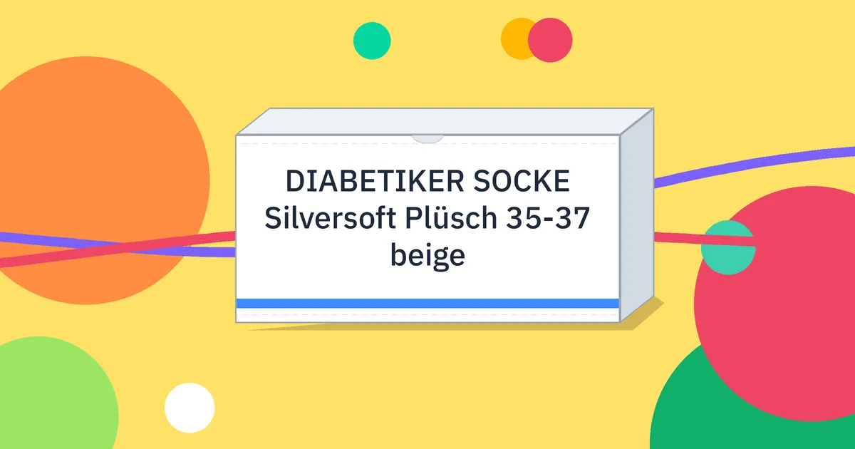 Symbolbild: Packung mit der Aufschrift DIABETIKER SOCKE Silversoft Plüsch 35-37 beige (PZN 01938719) – Verfügbarkeit und Bezug in Apotheken in Frankfurt am Main