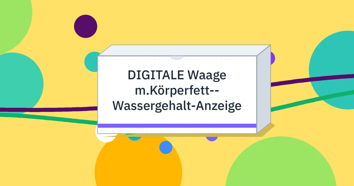Symbolbild: Packung mit der Aufschrift DIGITALE Waage m.Körperfett--Wassergehalt-Anzeige (PZN 16500503) – Verfügbarkeit und Bezug in Apotheken in Frankfurt am Main