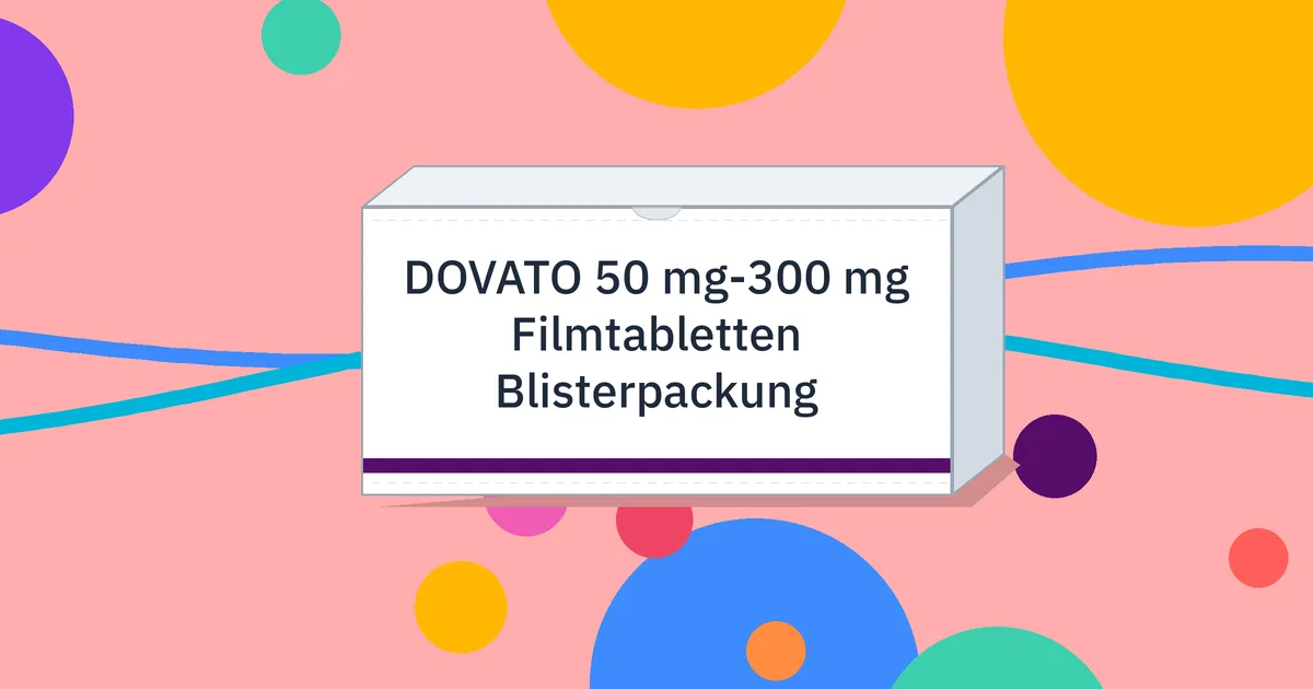 Symbolbild: Packung mit der Aufschrift DOVATO 50 mg-300 mg Filmtabletten Blisterpackung (PZN 19428663) – Verfügbarkeit und Bezug in Apotheken in Frankfurt am Main