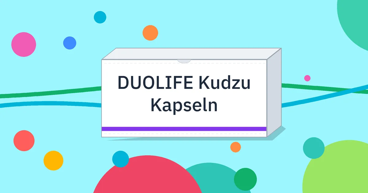 Symbolbild: Packung mit der Aufschrift DUOLIFE Kudzu Kapseln (PZN 19109171) – Verfügbarkeit und Bezug in Apotheken in Frankfurt am Main