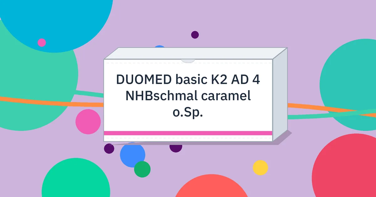 Symbolbild: Packung mit der Aufschrift DUOMED basic K2 AD 4 NHBschmal caramel o.Sp. (PZN 20906978) – Verfügbarkeit und Bezug in Apotheken in Frankfurt am Main