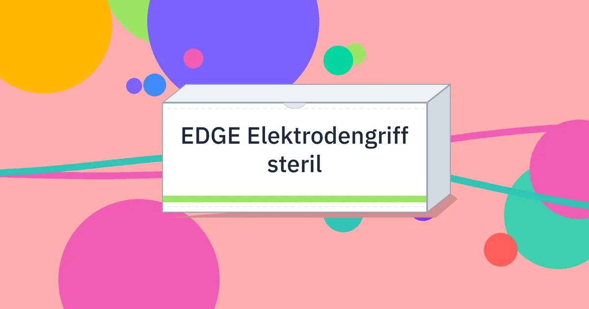 Symbolbild: Packung mit der Aufschrift EDGE Elektrodengriff steril (PZN 16050980) – Verfügbarkeit und Bezug in Apotheken in Frankfurt am Main