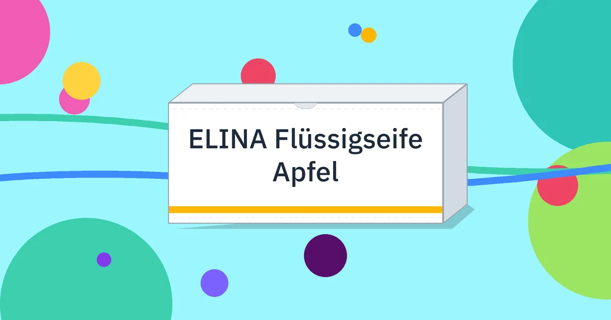 Symbolbild: Packung mit der Aufschrift ELINA Flüssigseife Apfel (PZN 10778663) – Verfügbarkeit und Bezug in Apotheken in Frankfurt am Main