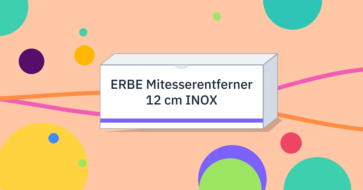 Symbolbild: Packung mit der Aufschrift ERBE Mitesserentferner 12 cm INOX (PZN 15733553) – Verfügbarkeit und Bezug in Apotheken in Frankfurt am Main