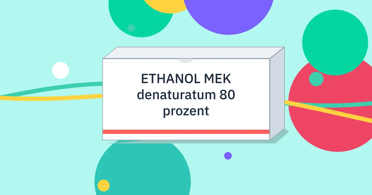 Symbolbild: Packung mit der Aufschrift ETHANOL MEK denaturatum 80 prozent (PZN 01229779) – Verfügbarkeit und Bezug in Apotheken in Frankfurt am Main