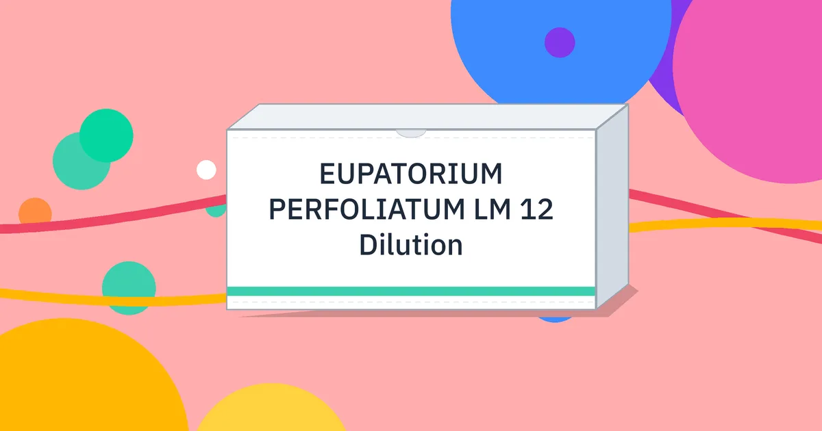 Symbolbild: Packung mit der Aufschrift EUPATORIUM PERFOLIATUM LM 12 Dilution (PZN 02601956) – Verfügbarkeit und Bezug in Apotheken in Frankfurt am Main