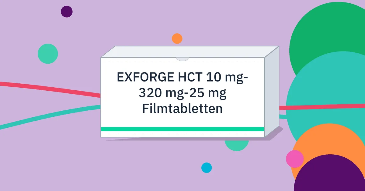 Symbolbild: Packung mit der Aufschrift EXFORGE HCT 10 mg-320 mg-25 mg Filmtabletten (PZN 12420701) – Verfügbarkeit und Bezug in Apotheken in Frankfurt am Main