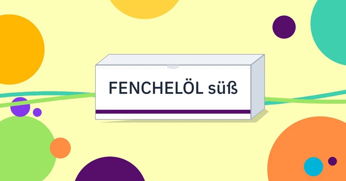 Symbolbild: Packung mit der Aufschrift FENCHELÖL süß (PZN 19753179) – Verfügbarkeit und Bezug in Apotheken in Frankfurt am Main