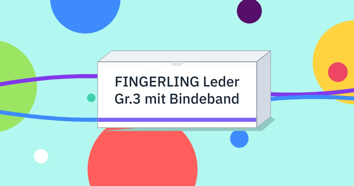 Symbolbild: Packung mit der Aufschrift FINGERLING Leder Gr.3 mit Bindeband (PZN 05467004) – Verfügbarkeit und Bezug in Apotheken in Frankfurt am Main