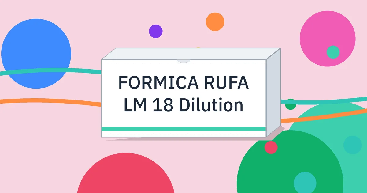 Symbolbild: Packung mit der Aufschrift FORMICA RUFA LM 18 Dilution (PZN 10823300) – Verfügbarkeit und Bezug in Apotheken in Frankfurt am Main