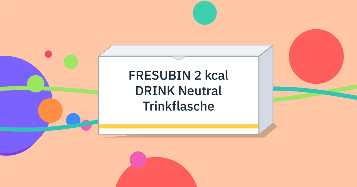 Symbolbild: Packung mit der Aufschrift FRESUBIN 2 kcal DRINK Neutral Trinkflasche (PZN 11590884) – Verfügbarkeit und Bezug in Apotheken in Frankfurt am Main