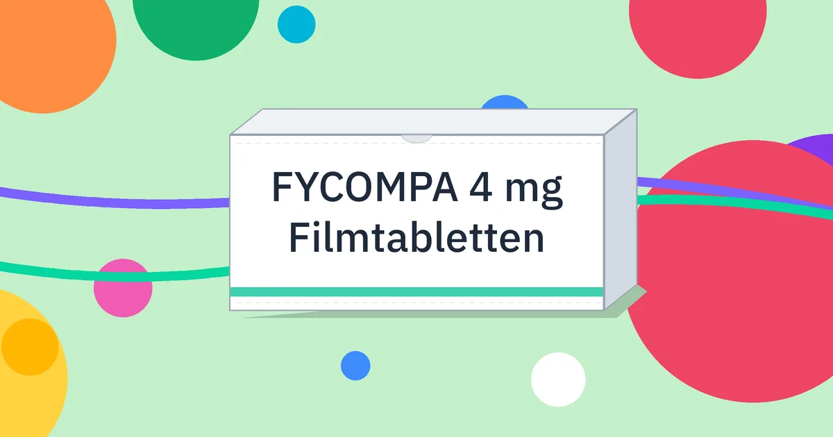 Symbolbild: Packung mit der Aufschrift FYCOMPA 4 mg Filmtabletten (PZN 10709604) – Verfügbarkeit und Bezug in Apotheken in Frankfurt am Main