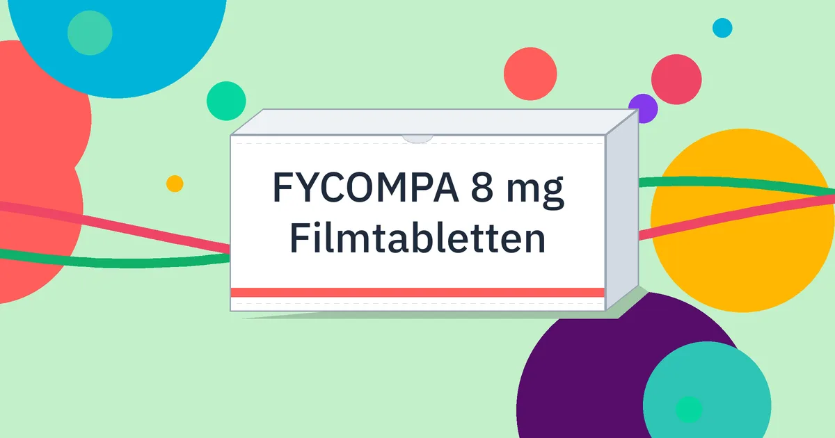 Symbolbild: Packung mit der Aufschrift FYCOMPA 8 mg Filmtabletten (PZN 10709685) – Verfügbarkeit und Bezug in Apotheken in Frankfurt am Main
