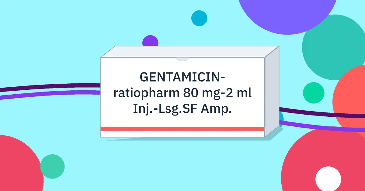 Symbolbild: Packung mit der Aufschrift GENTAMICIN-ratiopharm 80 mg-2 ml Inj.-Lsg.SF Amp. (PZN 03928180) – Verfügbarkeit und Bezug in Apotheken in Frankfurt am Main