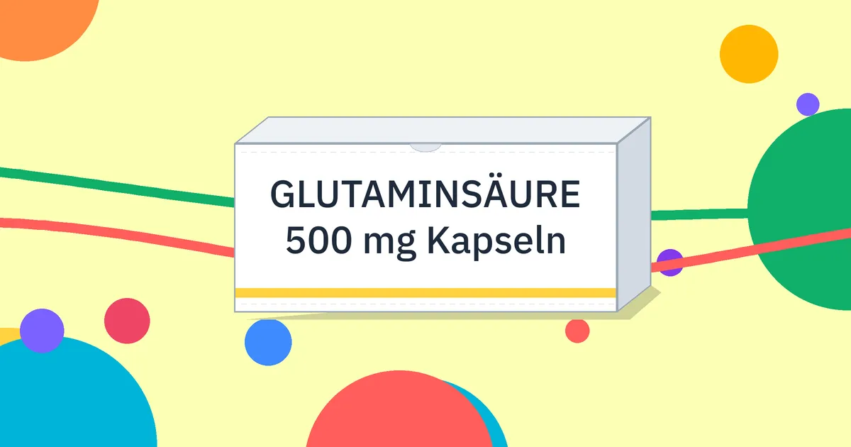Symbolbild: Packung mit der Aufschrift GLUTAMINSÄURE 500 mg Kapseln (PZN 04011756) – Verfügbarkeit und Bezug in Apotheken in Frankfurt am Main