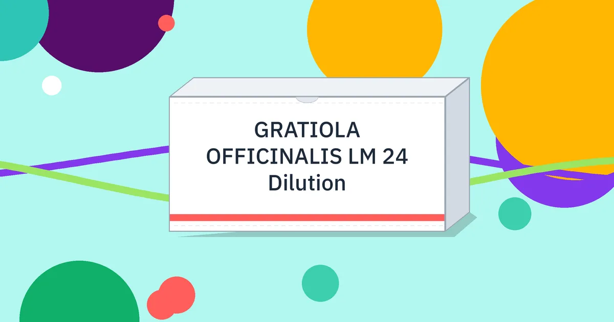 Symbolbild: Packung mit der Aufschrift GRATIOLA OFFICINALIS LM 24 Dilution (PZN 13546657) – Verfügbarkeit und Bezug in Apotheken in Frankfurt am Main