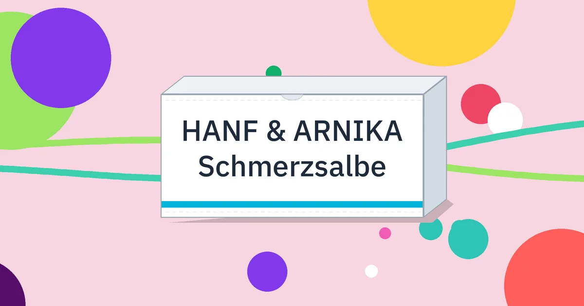 Symbolbild: Packung mit der Aufschrift HANF & ARNIKA Schmerzsalbe (PZN 18467141) – Verfügbarkeit und Bezug in Apotheken in Frankfurt am Main