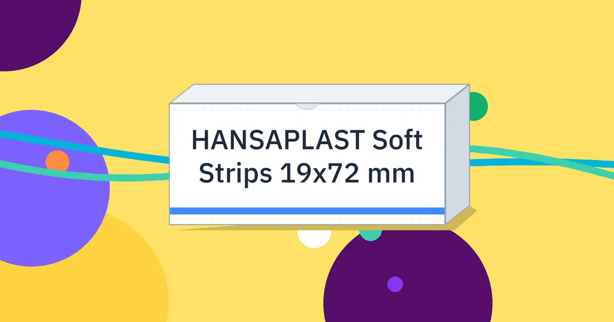 Symbolbild: Packung mit der Aufschrift HANSAPLAST Soft Strips 19x72 mm (PZN 08882956) – Verfügbarkeit und Bezug in Apotheken in Frankfurt am Main