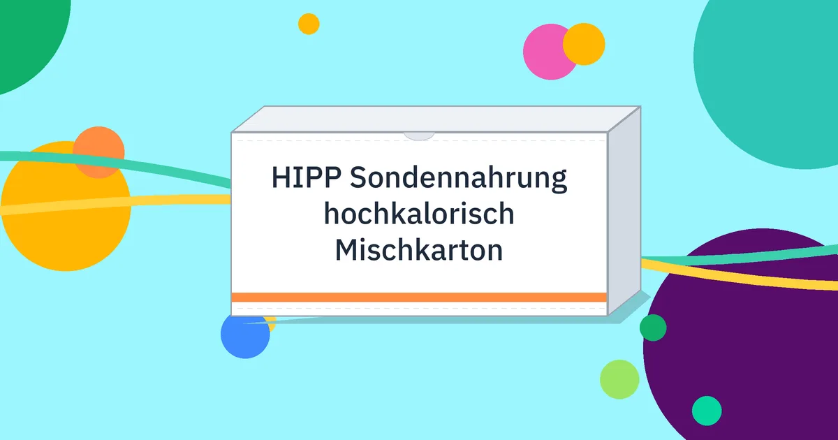 Symbolbild: Packung mit der Aufschrift HIPP Sondennahrung hochkalorisch Mischkarton (PZN 20420336) – Verfügbarkeit und Bezug in Apotheken in Frankfurt am Main