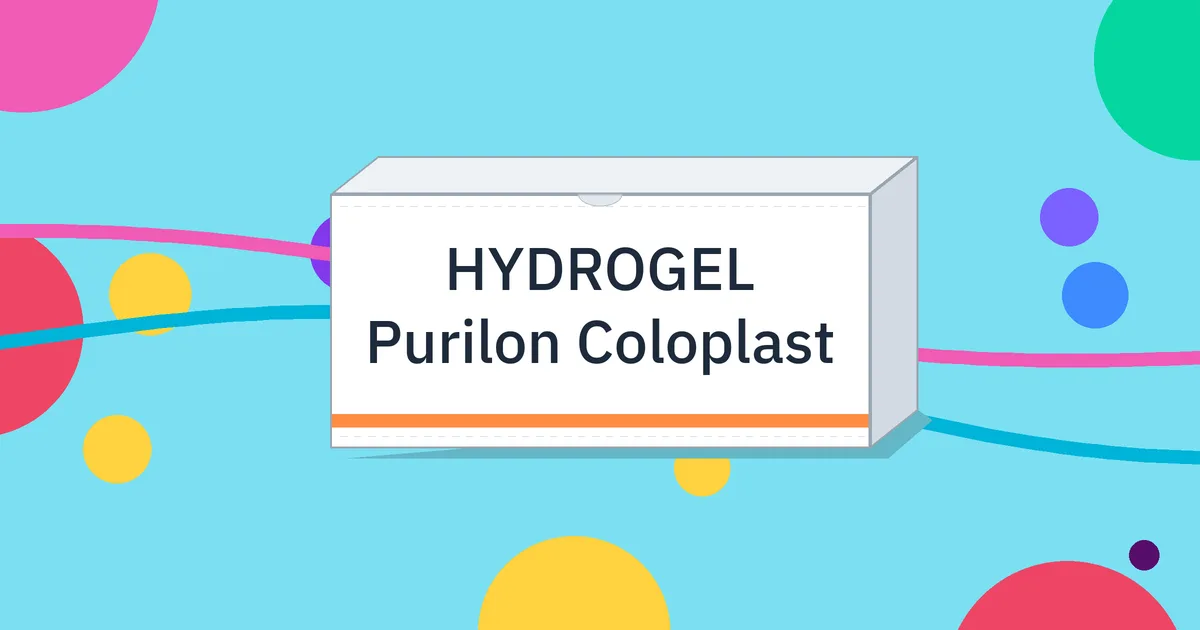 Symbolbild: Packung mit der Aufschrift HYDROGEL Purilon Coloplast (PZN 07775276) – Verfügbarkeit und Bezug in Apotheken in Frankfurt am Main