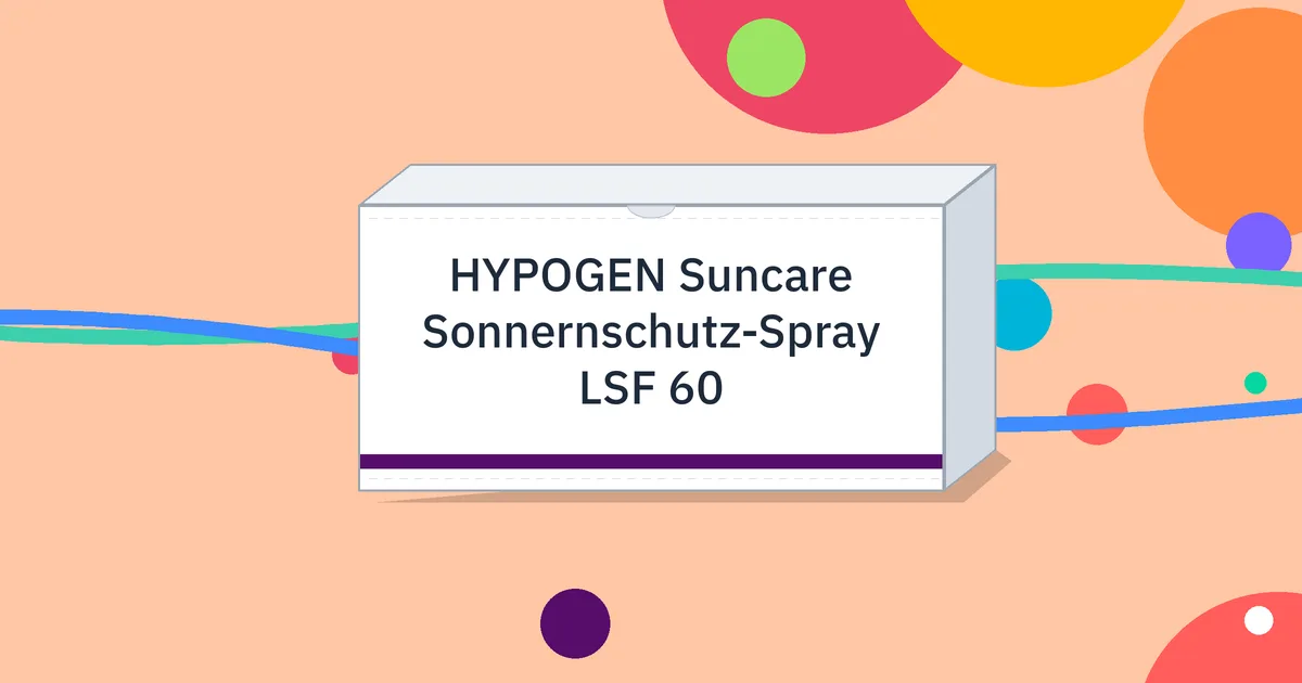 Symbolbild: Packung mit der Aufschrift HYPOGEN Suncare Sonnernschutz-Spray LSF 60 (PZN 19392178) – Verfügbarkeit und Bezug in Apotheken in Frankfurt am Main