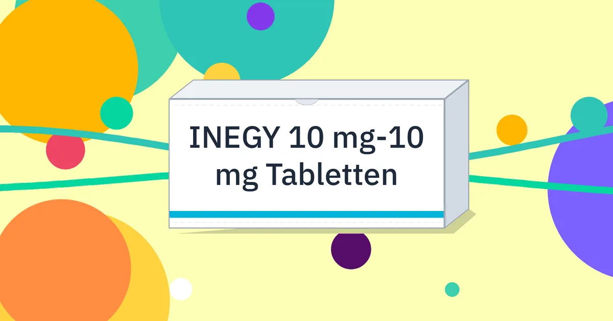 Symbolbild: Packung mit der Aufschrift INEGY 10 mg-10 mg Tabletten (PZN 11229450) – Verfügbarkeit und Bezug in Apotheken in Frankfurt am Main